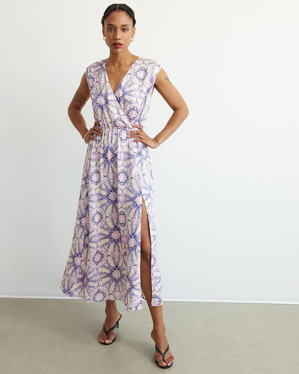 Sleeveless Maxi Dress With Wrap Neckline Reitmans