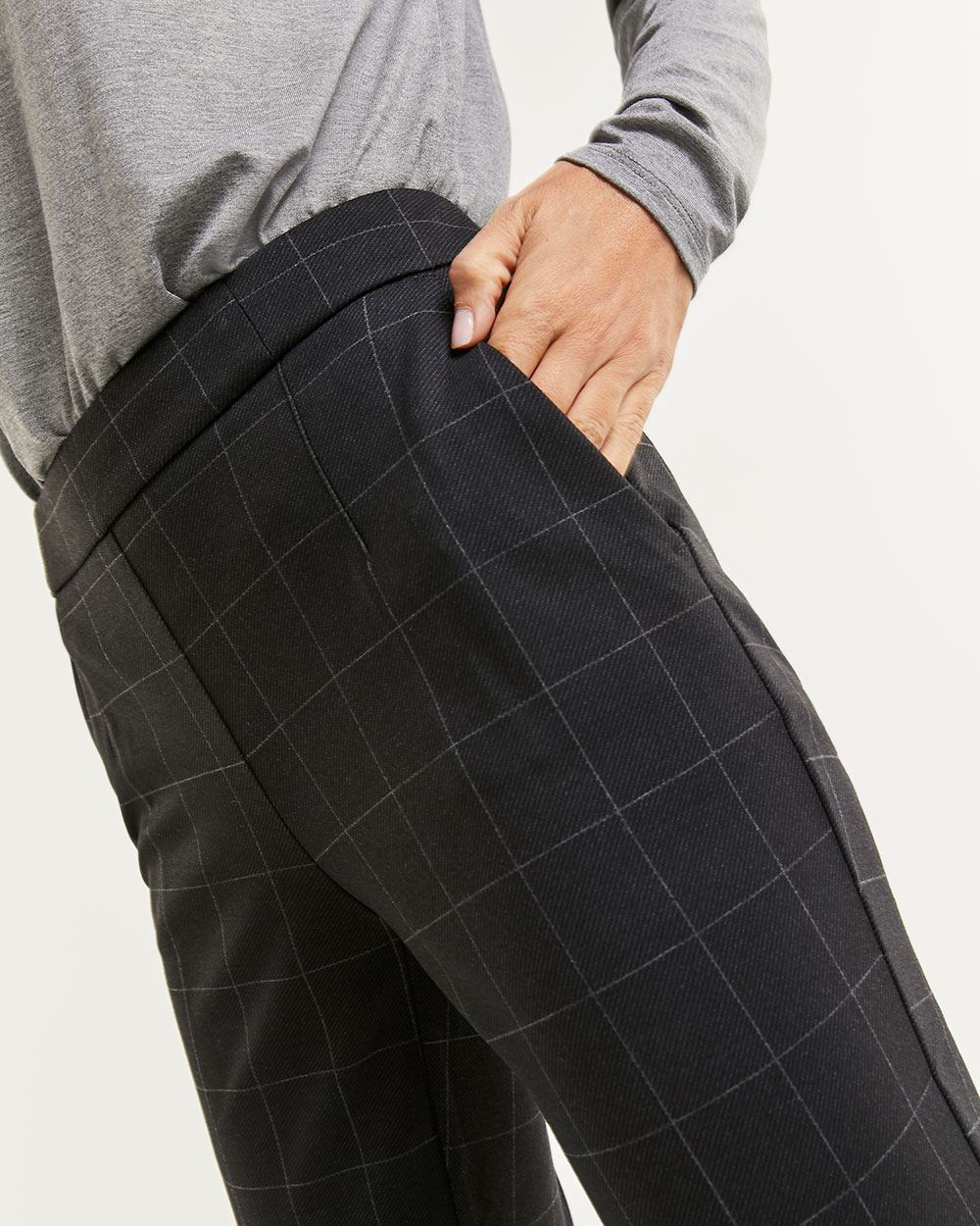 Reitmans Straight Windowpane Pants The Modern Stretch - 440053